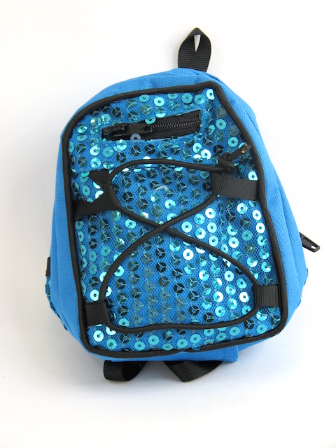 18" Teal Sequin Backpack 1129 - American Fashion World