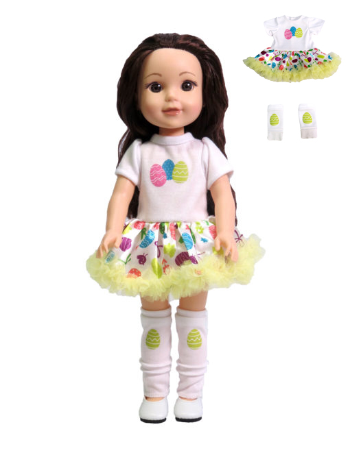 14.5" Vibrant Easter Egg Tutu Outfit 2074 - American Fashion World