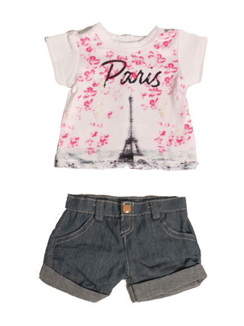 18" Paris Pink & Denim 2pc 471 - American Fashion World