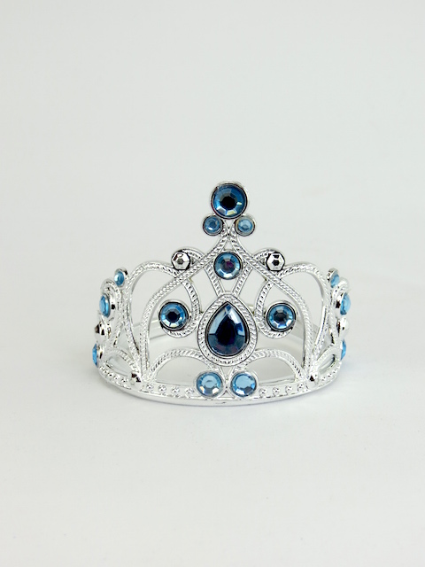 18" Gem Princess Tiara Blue Crown 1 - American Fashion World