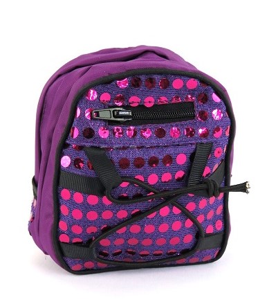 18" Purple Sequin Backpack 1131 - American Fashion World