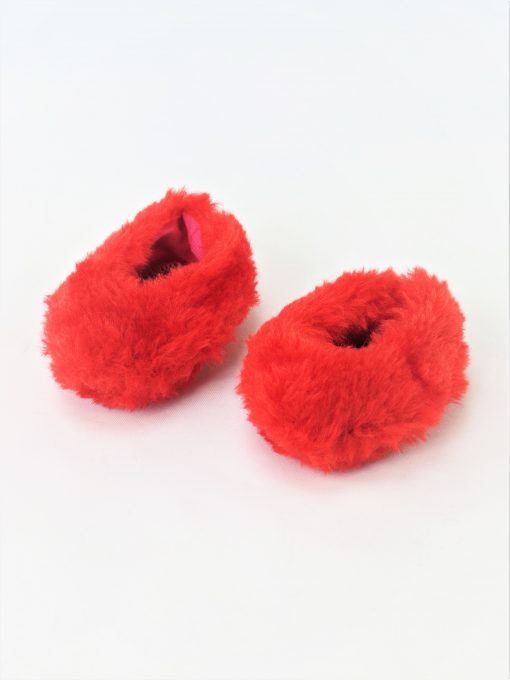 14.5" Red Fuzzy Slippers WW20 - American Fashion World