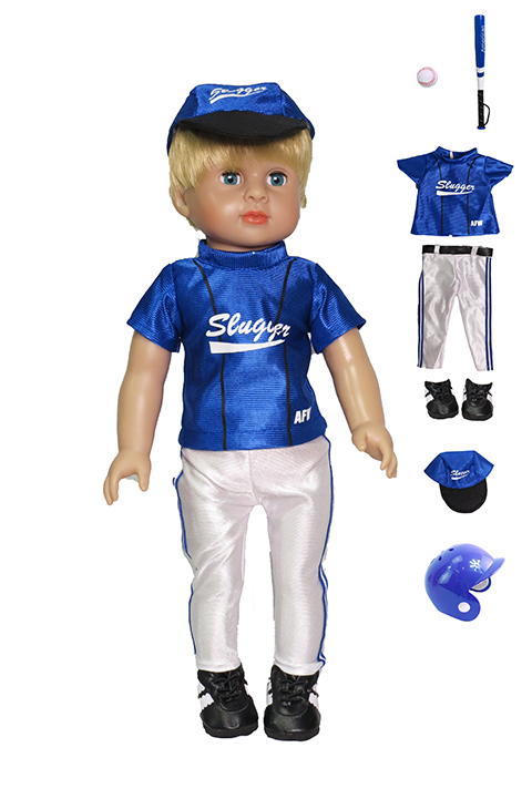 18″ Blue Baseball Uniform Complete Set 7pc 1643 - American Fashion World